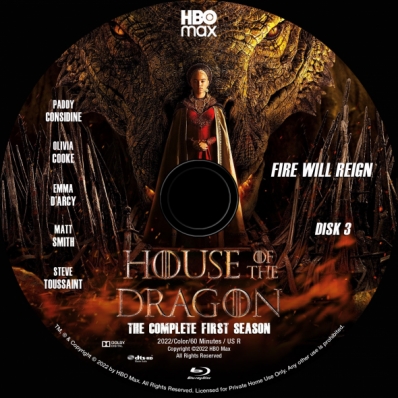 CoverCity - DVD Covers & Labels - House of the Dragon - Season 1; disk 3