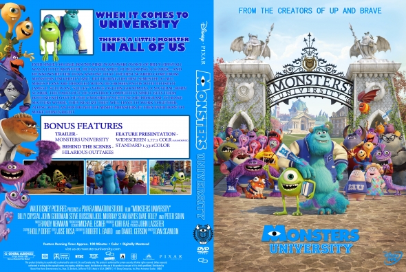 Monsters University Dvd Cover Art
