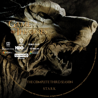 CoverCity - DVD Covers & Labels - Game of Thrones 4K - Season 3; disc 1