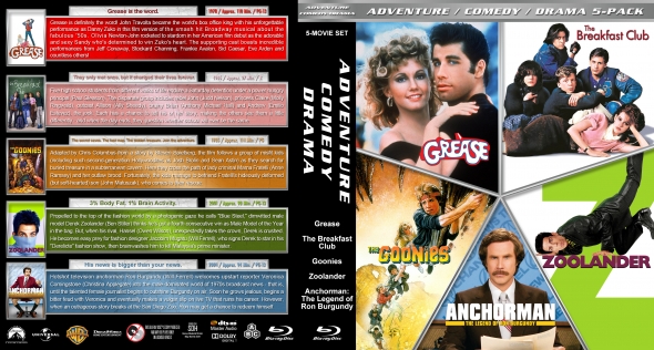 CoverCity - DVD Covers & Labels - Adventure / Comedy / Drama 5-Pack