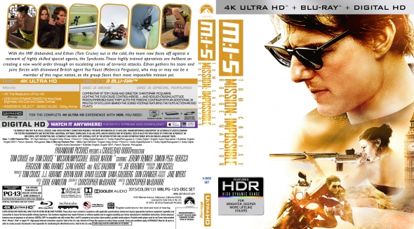 CoverCity - DVD Covers & Labels - Mission: Impossible - Rogue Nation 4K