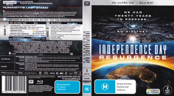 CoverCity - DVD Covers & Labels - Independence Day: Resurgence 4K