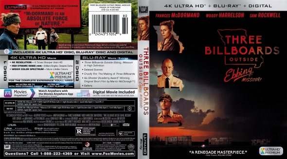 CoverCity - DVD Covers & Labels - Three Billboards Outside Ebbing, Missouri 4K