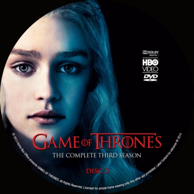 CoverCity - DVD Covers & Labels - Games of Thrones - Season 3; disc 3