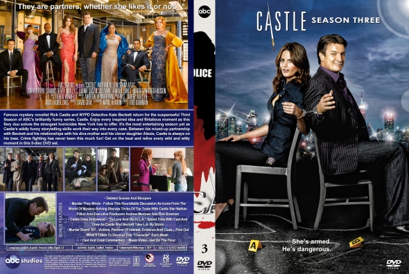 CoverCity - DVD Covers & Labels - Castle - Season 3 (spanning spine)