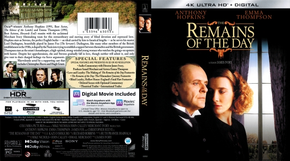 CoverCity - DVD Covers & Labels - The Remains of the Day 4K