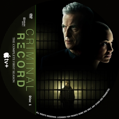 CoverCity - DVD Covers & Labels - Criminal Record - Season 1; disc 1