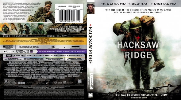 CoverCity - DVD Covers & Labels - Hacksaw Ridge 4K