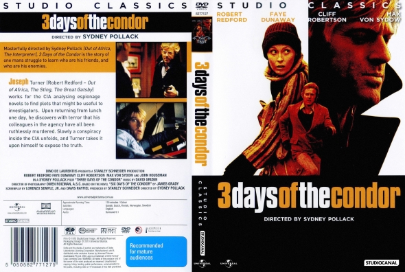 CoverCity - DVD Covers & Labels - 3 Days of the Condor
