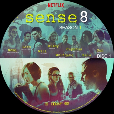 CoverCity - DVD Covers & Labels - Sense8 - Season 1; disc 1