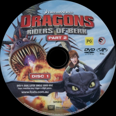 CoverCity - DVD Covers & Labels - Dragons: Riders of Berk - Part 2; disc 1