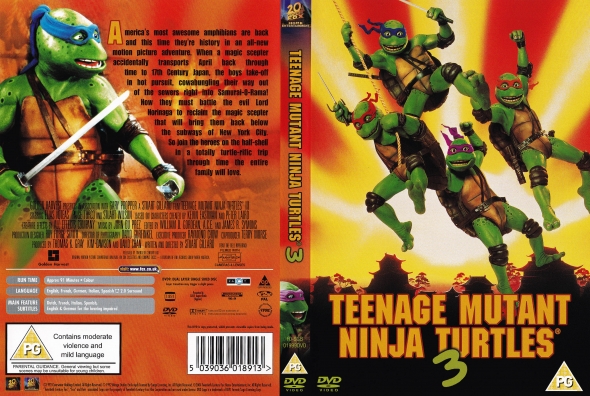 Teenage Mutant Ninja Turtles 3 Dvd Cover